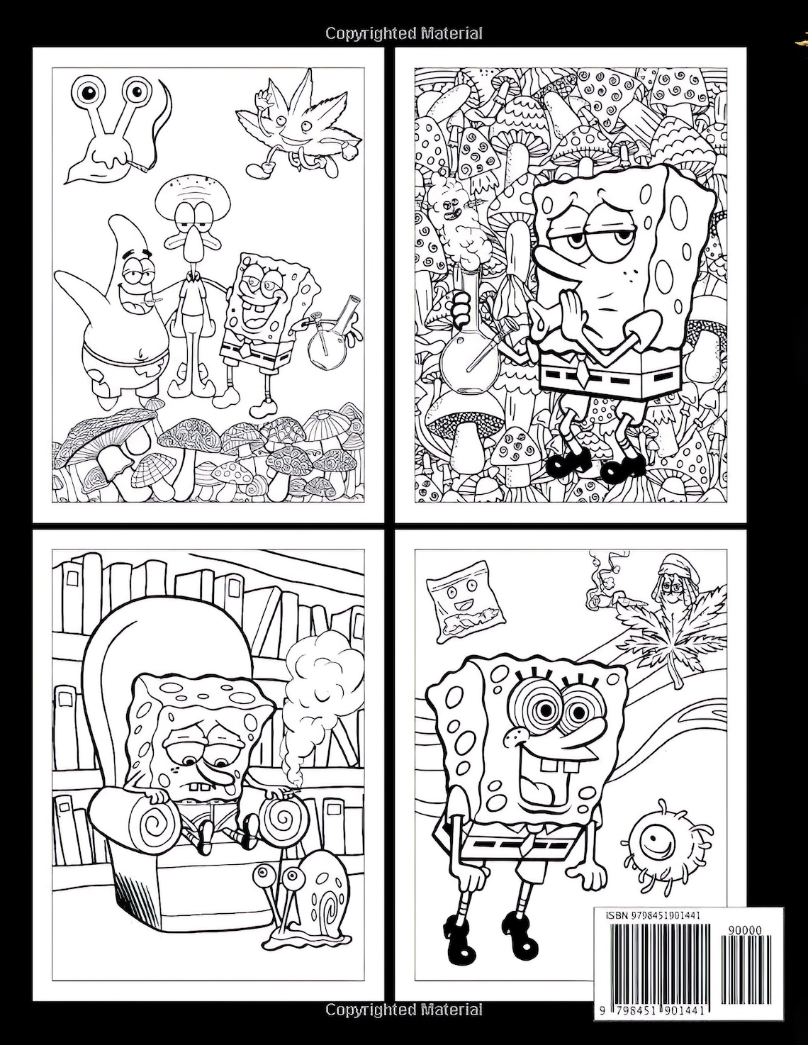 Spongebob Stoner Coloring Book: Adult Psychedelic Trippy - Etsy