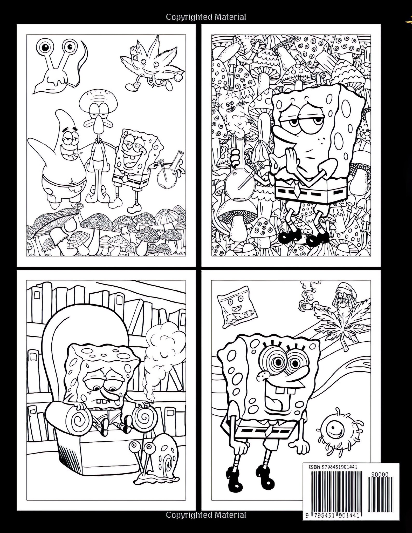 Spongebob Stoner Coloring Book: Adult Psychedelic Trippy - Etsy
