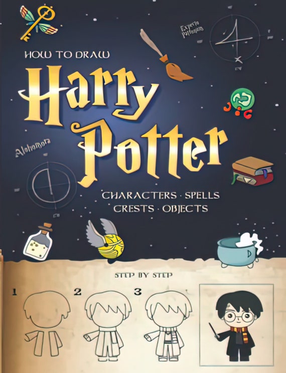 How to Draw Hárry Pótter Step by Step: Characters Spells - Etsy