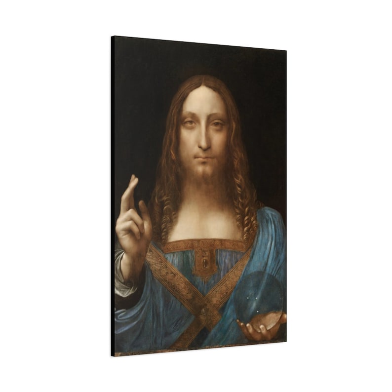 Jesus Christ, Salvator Mundi, Leonardo Da Vinci, Canvas Christian Art ...