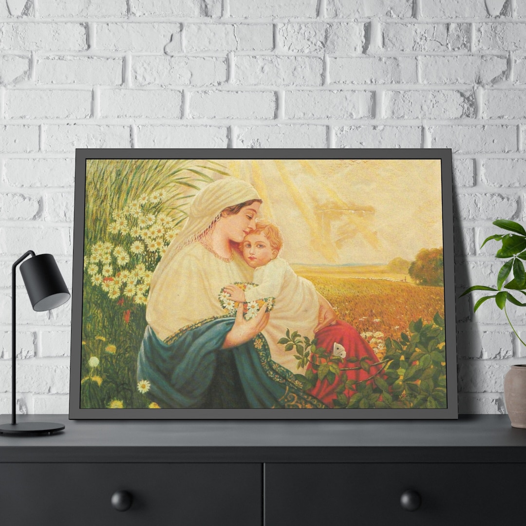 Mother Mary With the Holy Child Jesus Christ, Adolf Hitler, Oil ...