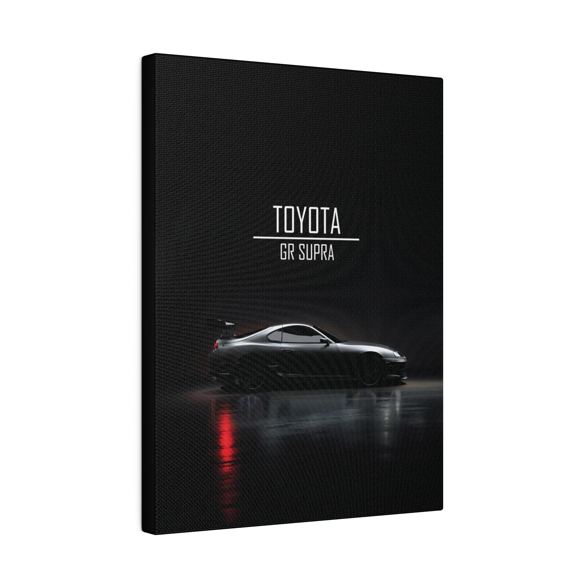 Toyota GR Supra Canvas Wrapped Poster, Iconic Car Dark Themed Poster ...