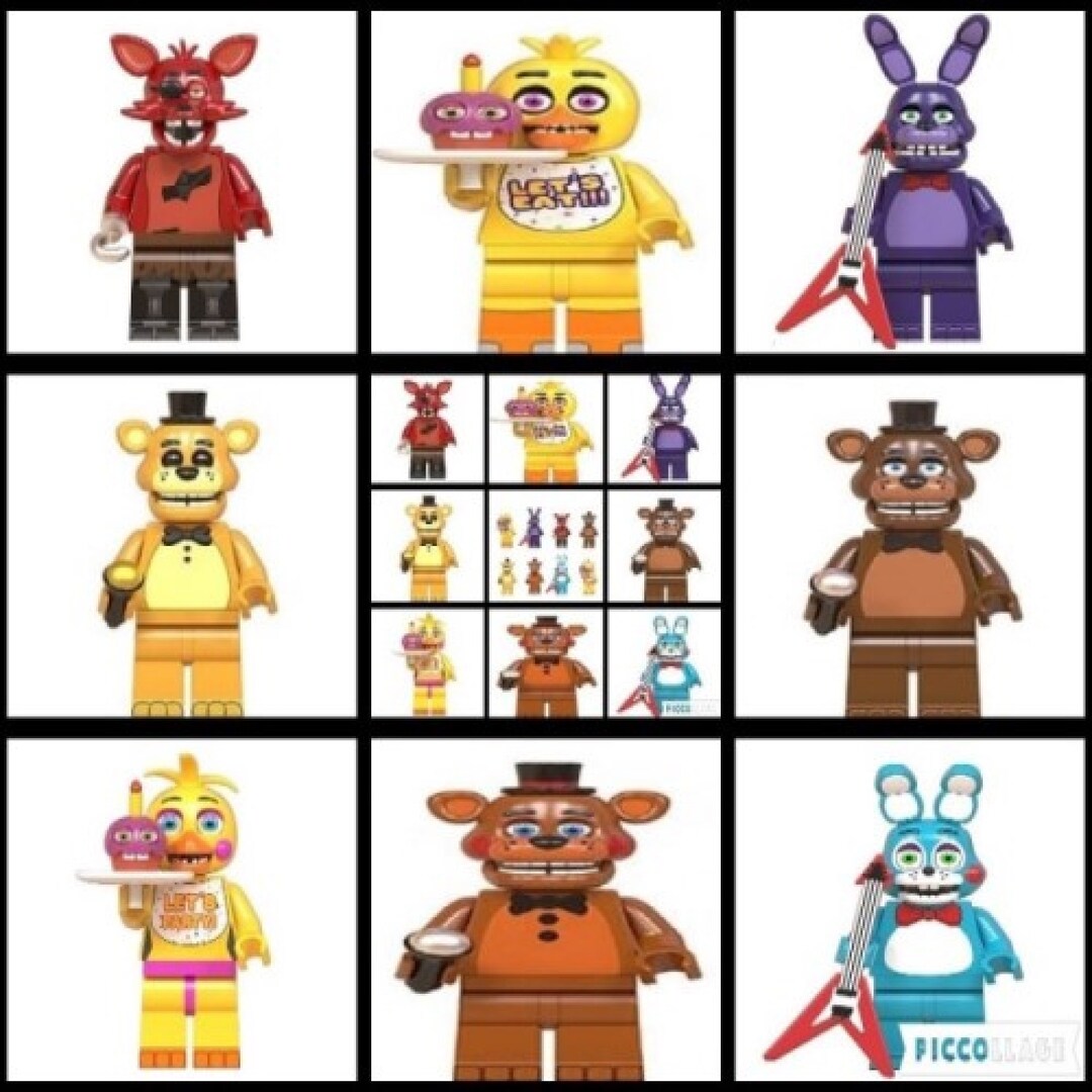 Five Nights at Freddys Minifigures FNAF Set of 8 - Etsy.de