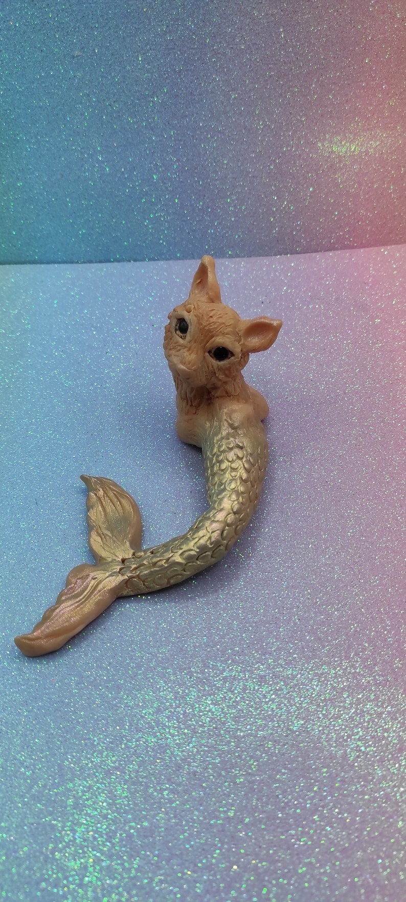 Handmade Polymer Clay Mer Cat /fish Cat - Etsy