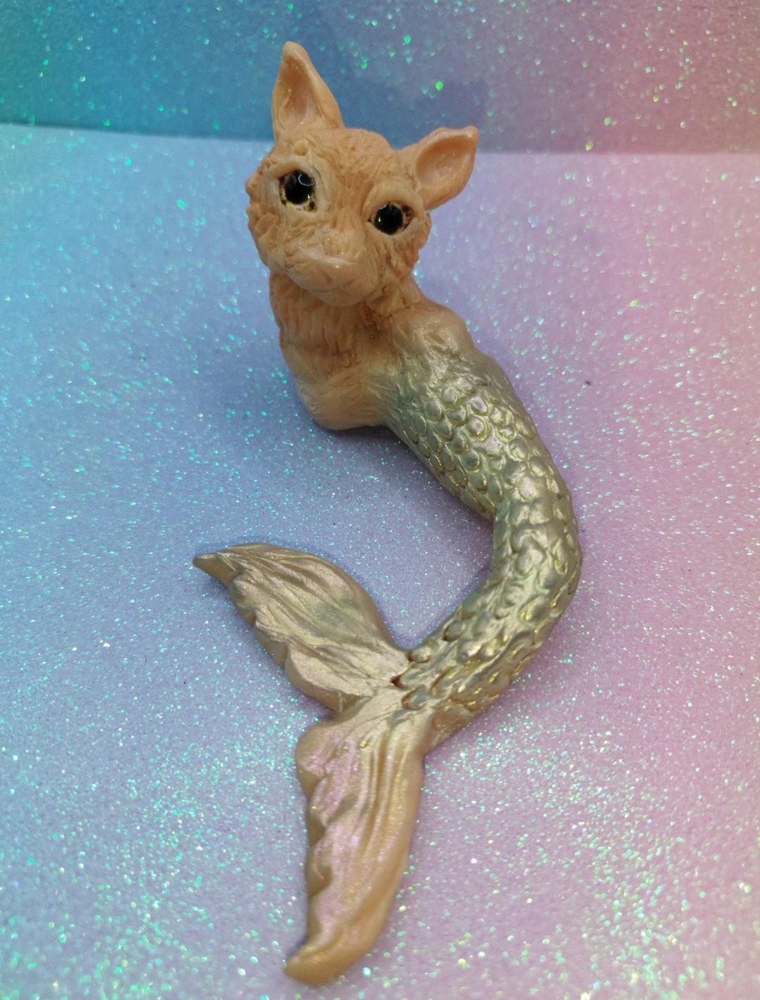 Handmade Polymer Clay Mer Cat /fish Cat - Etsy