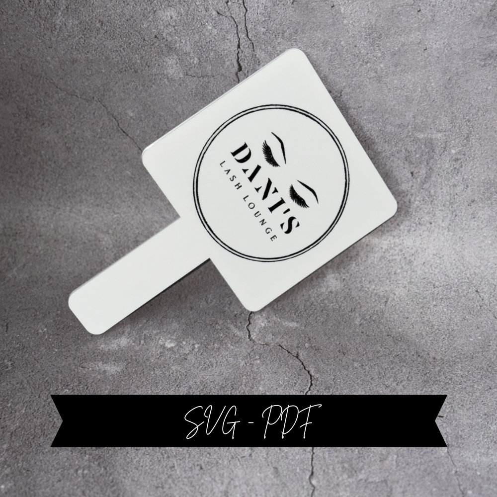 Handheld Mirror SVG AND PDF File for Laser Cutting | Lightburn File - Etsy