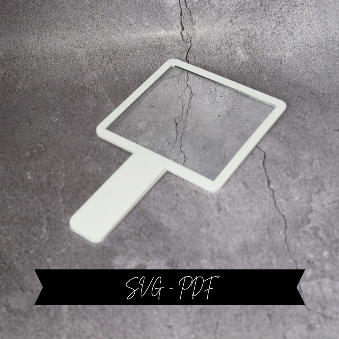 Handheld Mirror SVG AND PDF File for Laser Cutting | Lightburn File - Etsy