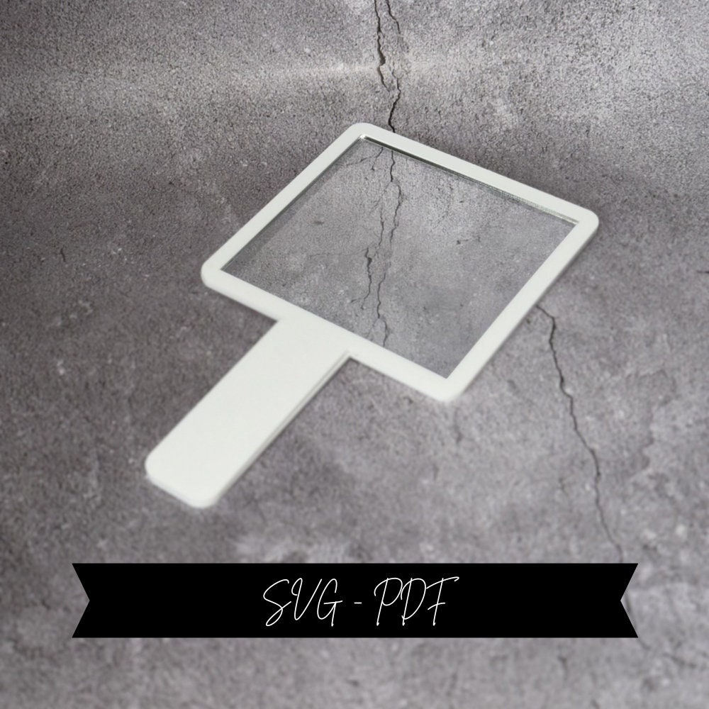 Handheld Mirror SVG AND PDF File for Laser Cutting | Lightburn File - Etsy