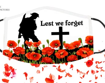 Poppy Pin Remembrance Day Red Poppy WE WILL REMEMBER Lest We | Etsy