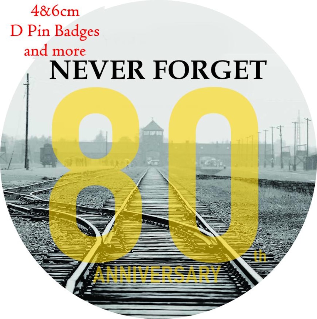 80th Anniversary Holocaust Memorial Day Pin Badges Holocaust Memorial ...