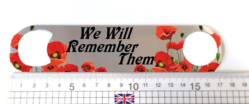 Poppy Pin Remembrance Day Red Poppy WE WILL REMEMBER Lest We Forget ...