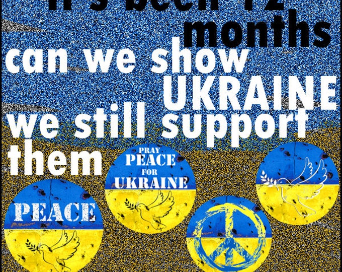 Ukraine Support Solidarity Ribbon-badge. Donations for Ukrainian ...