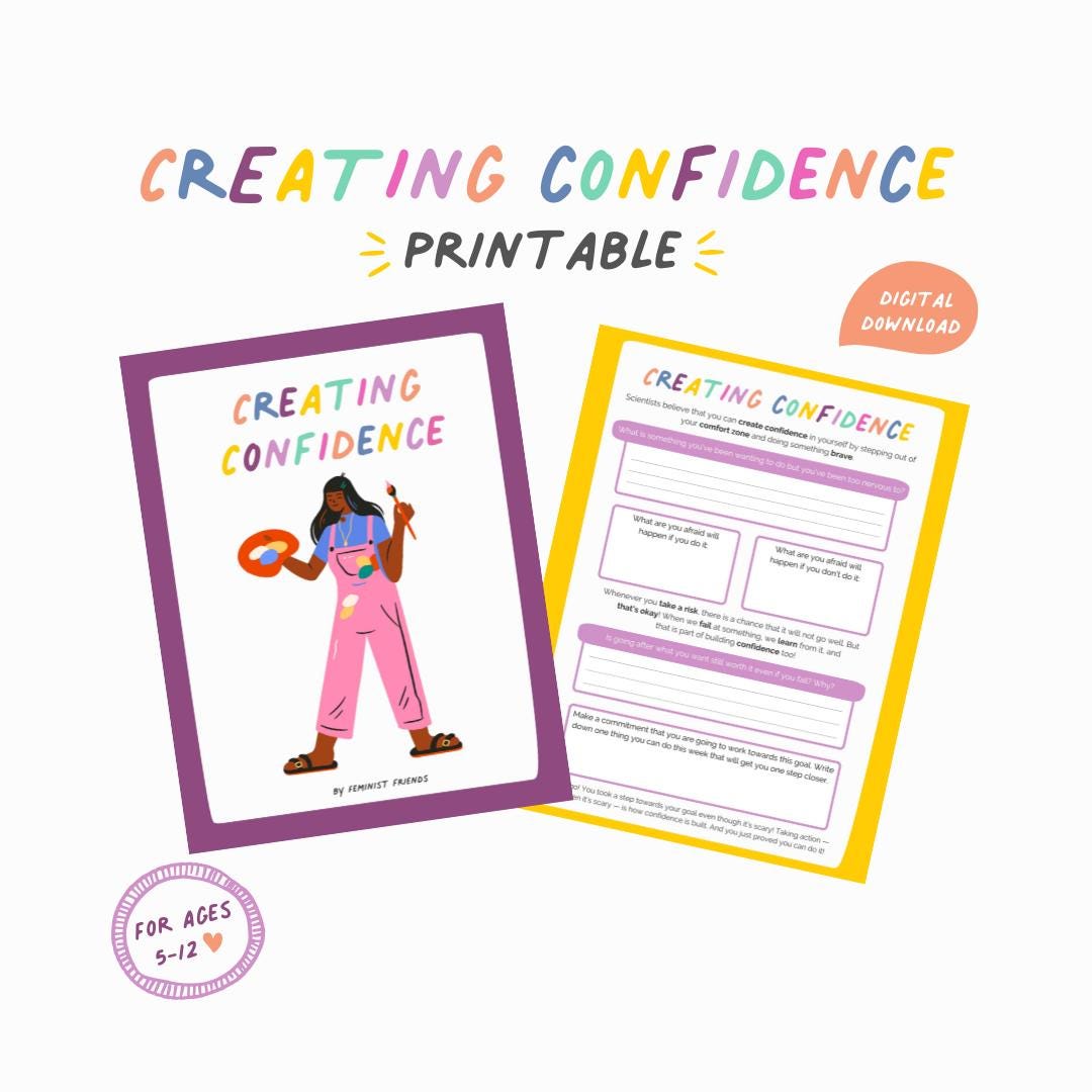 Creating Confidence Activity Sheets for Kids - Etsy