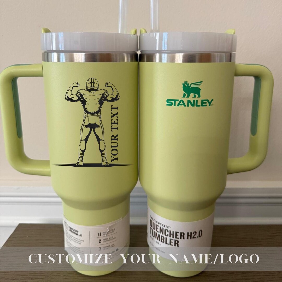 Personalized Football Stanley 40oz Cup - Custom Sports Stanley Cup With ...