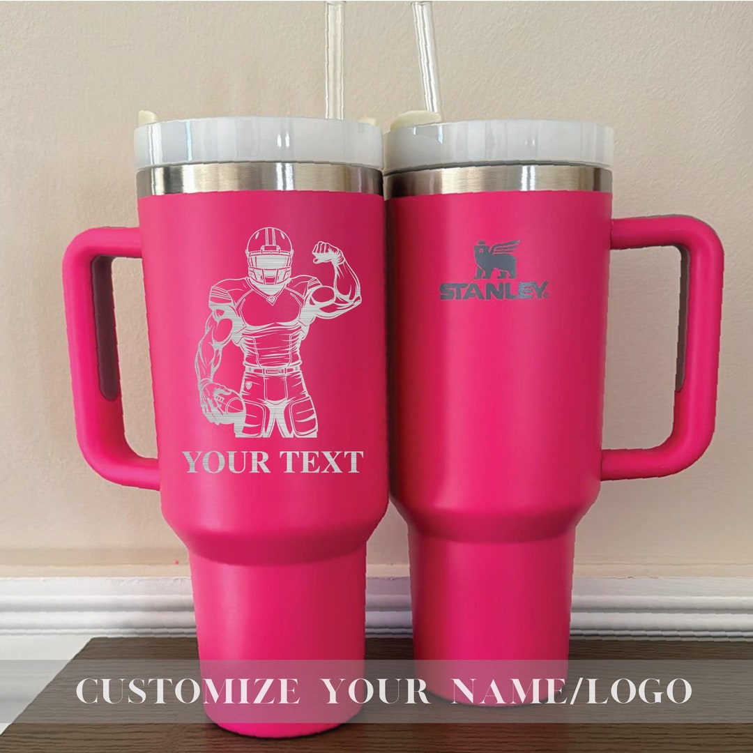 Personalized Football Stanley 40oz Cup - Custom Sports Stanley Cup With ...