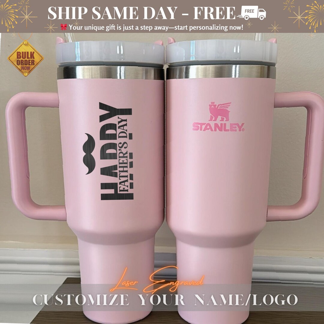 Personalized Stanley 40oz Tumbler, Custom Engraved Name, Father's Day ...