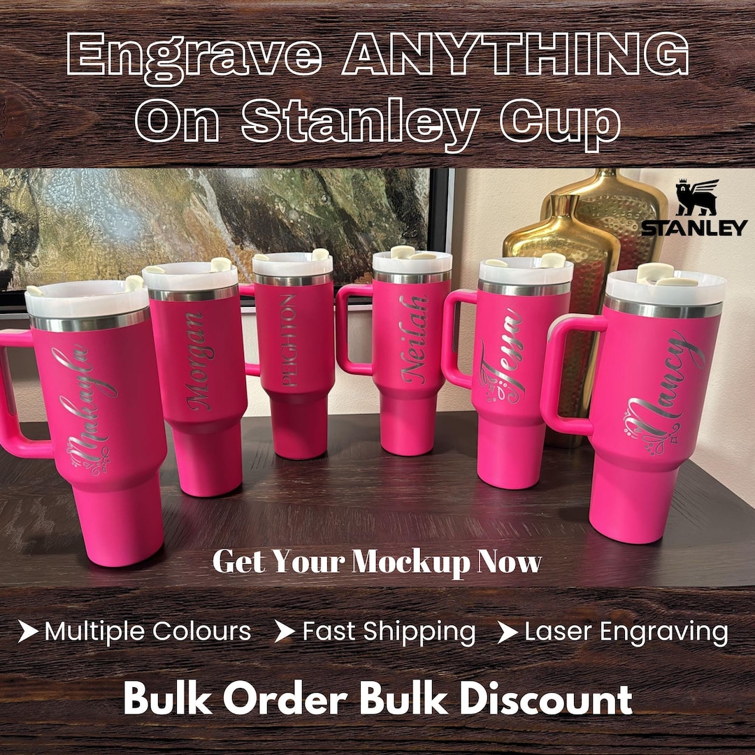 Engrave ANYTHING on Stanley Cup Quencher Tumbler 40oz Custom Text Name ...