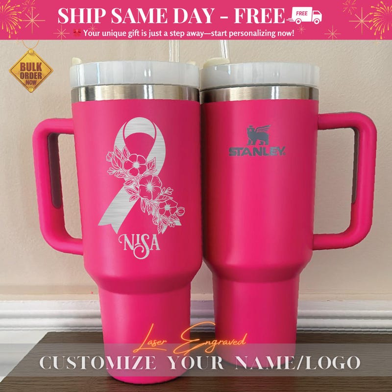 Stanley Breast Cancer Cups - Etsy