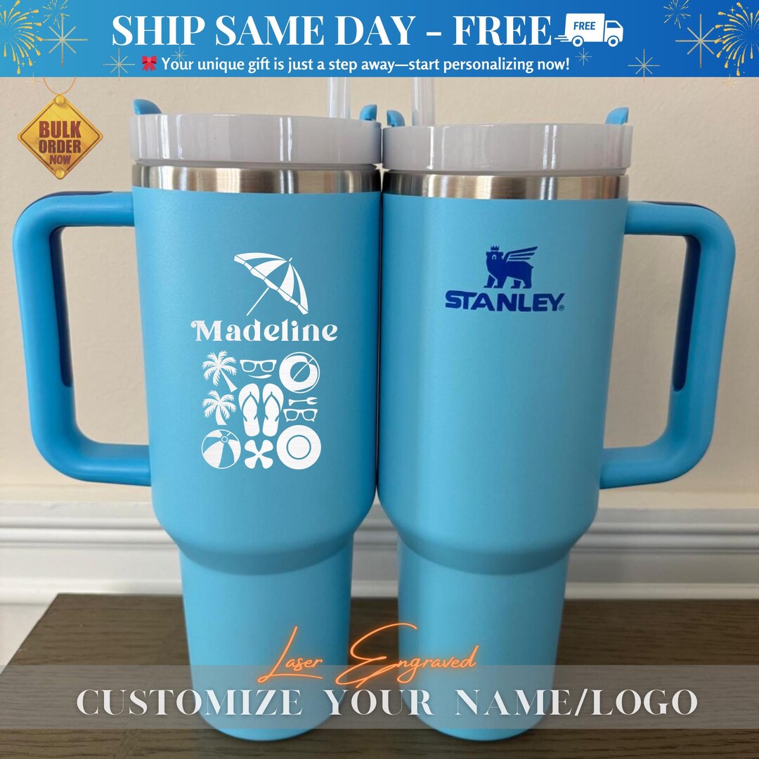Stanley Quencher 40oz Personalized - Custom Laser Engraved Name ...