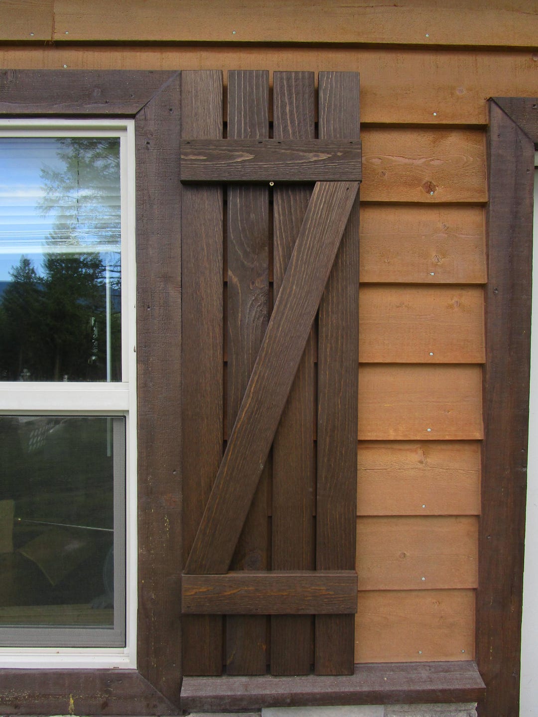 Classic Rustic Style Window Shutters, Amish-made - Etsy