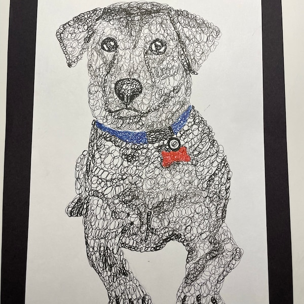 Ink Dog Portrait - Etsy
