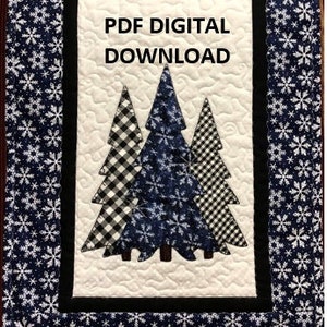 Winter Trees Table Runner Pattern PDF - Etsy
