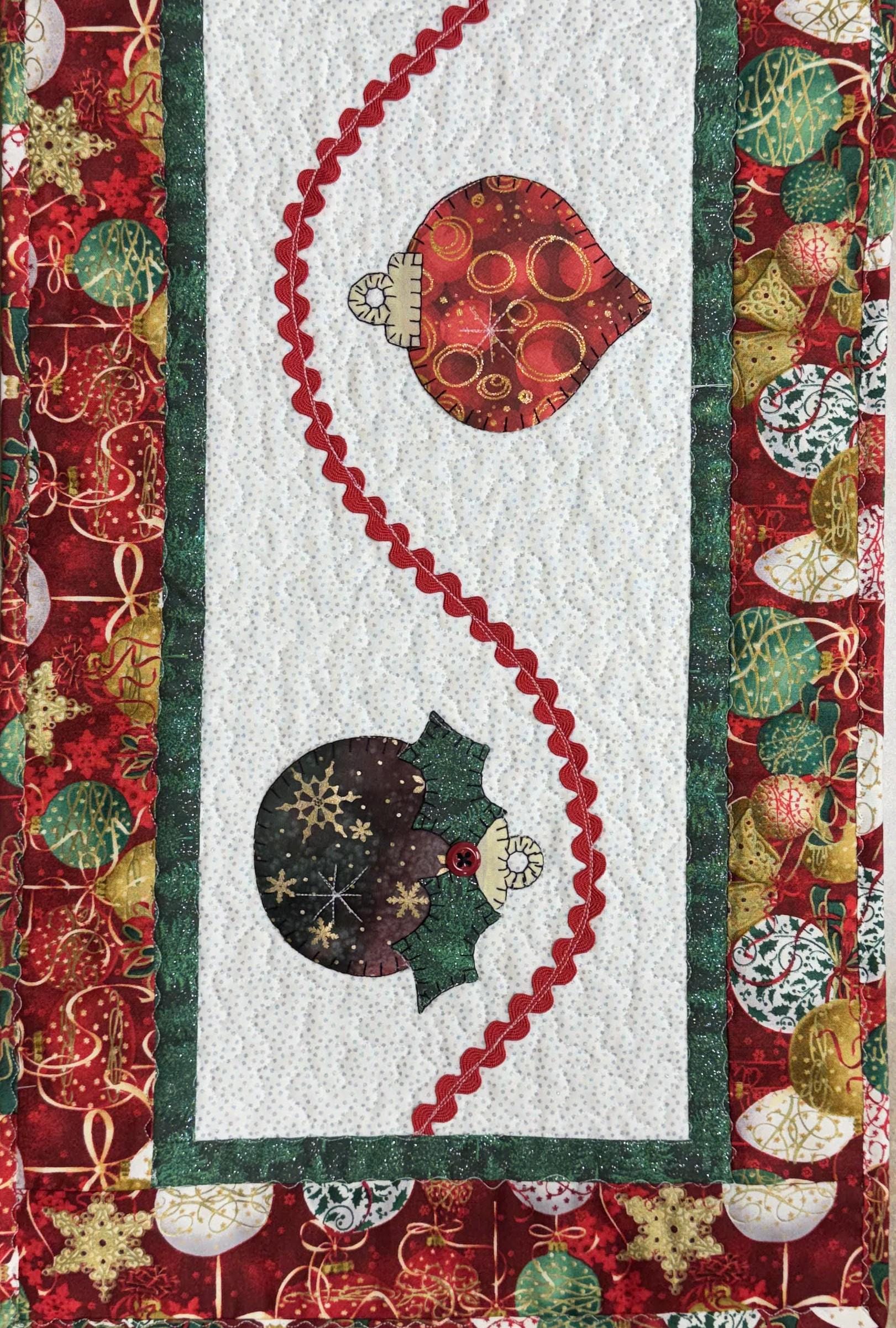 Ornament - Hand Applique Table Runner Pattern Digital Download PDF - Etsy
