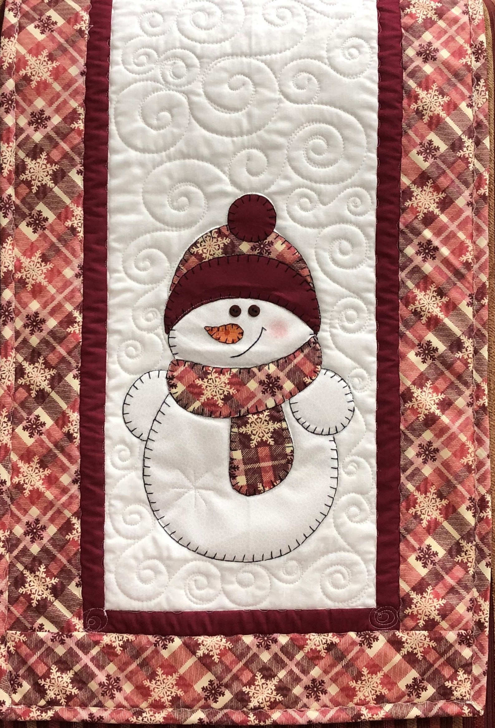 Snowman Applique Table Runner Pattern Digital Download PDF - Etsy