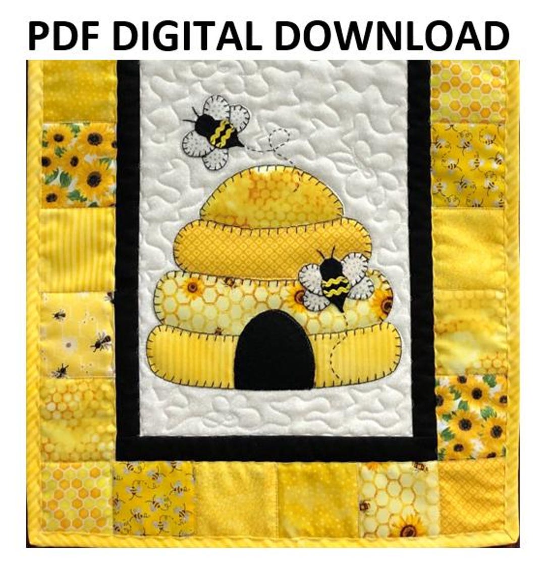 Beehive Applique Table Runner Pattern PDF Digital Download - Etsy