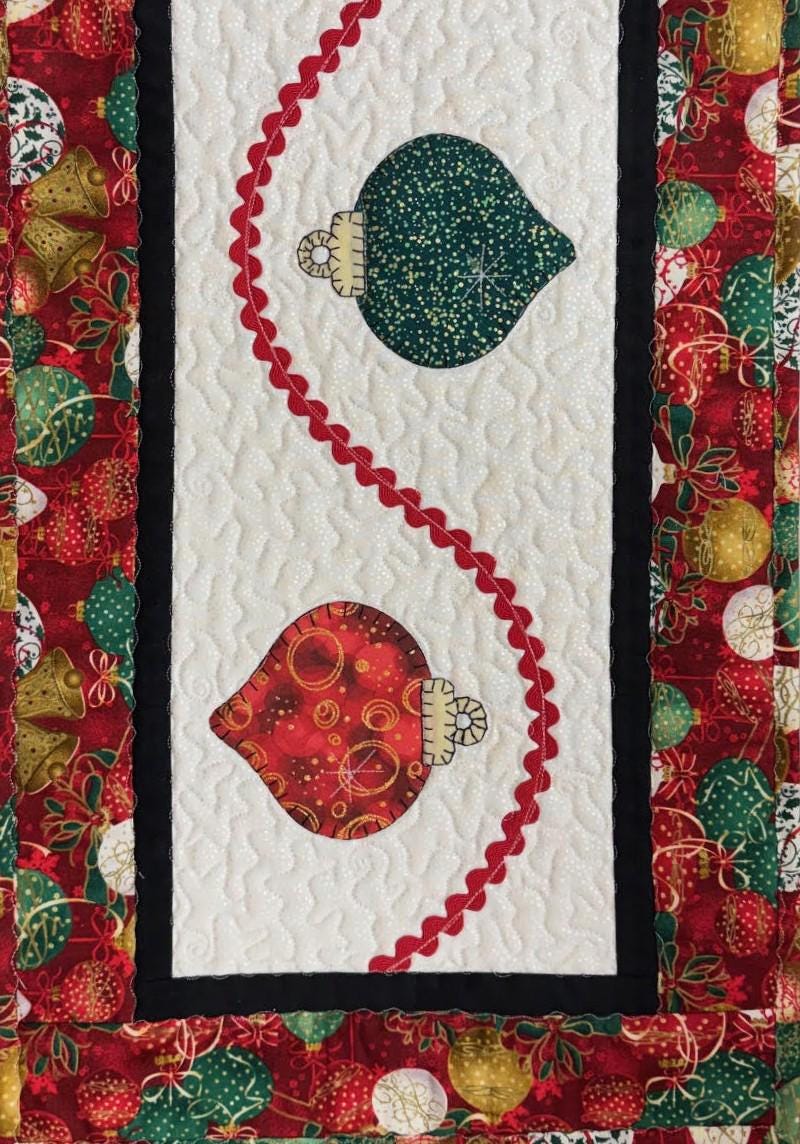 Ornament - Hand Applique Table Runner Pattern Digital Download PDF - Etsy