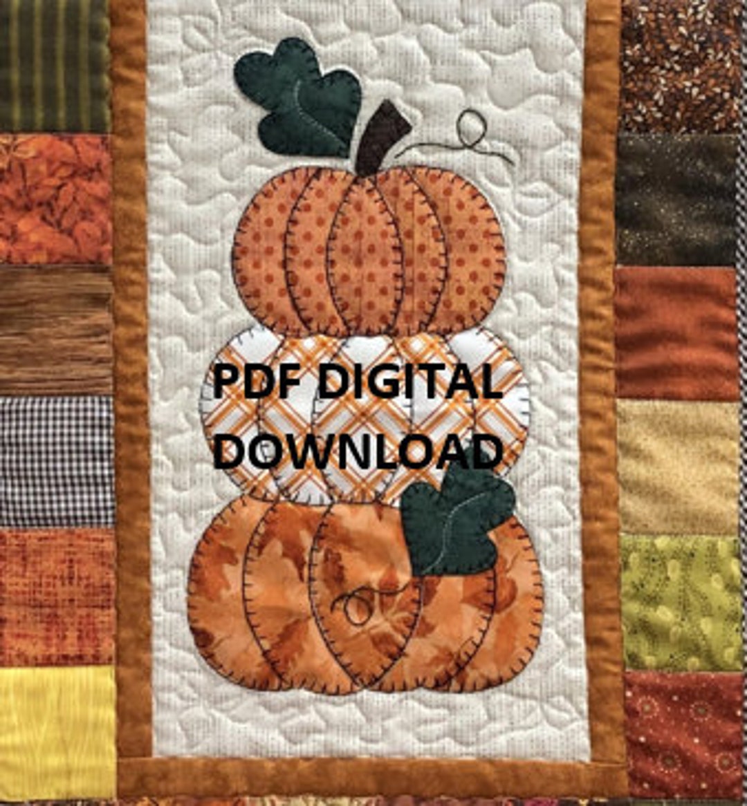 Stacked Pumpkin Applique Table Runner Pattern, Digital Download PDF - Etsy