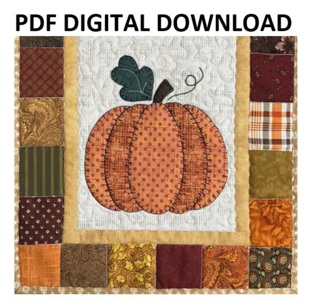 Pumpkin Applique Table Runner Pattern, Digital Download PDF - Etsy