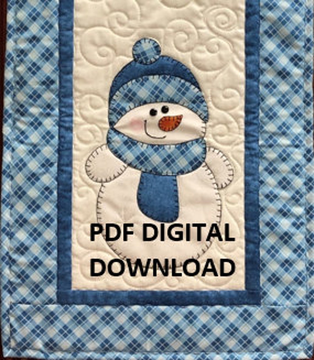 Snowman Applique Table Runner Pattern Digital Download PDF - Etsy