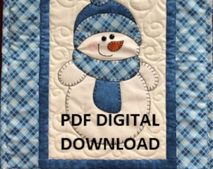 Digital Snowman Table Runner Pattern, PDF Snowman Pattern, the Snow ...