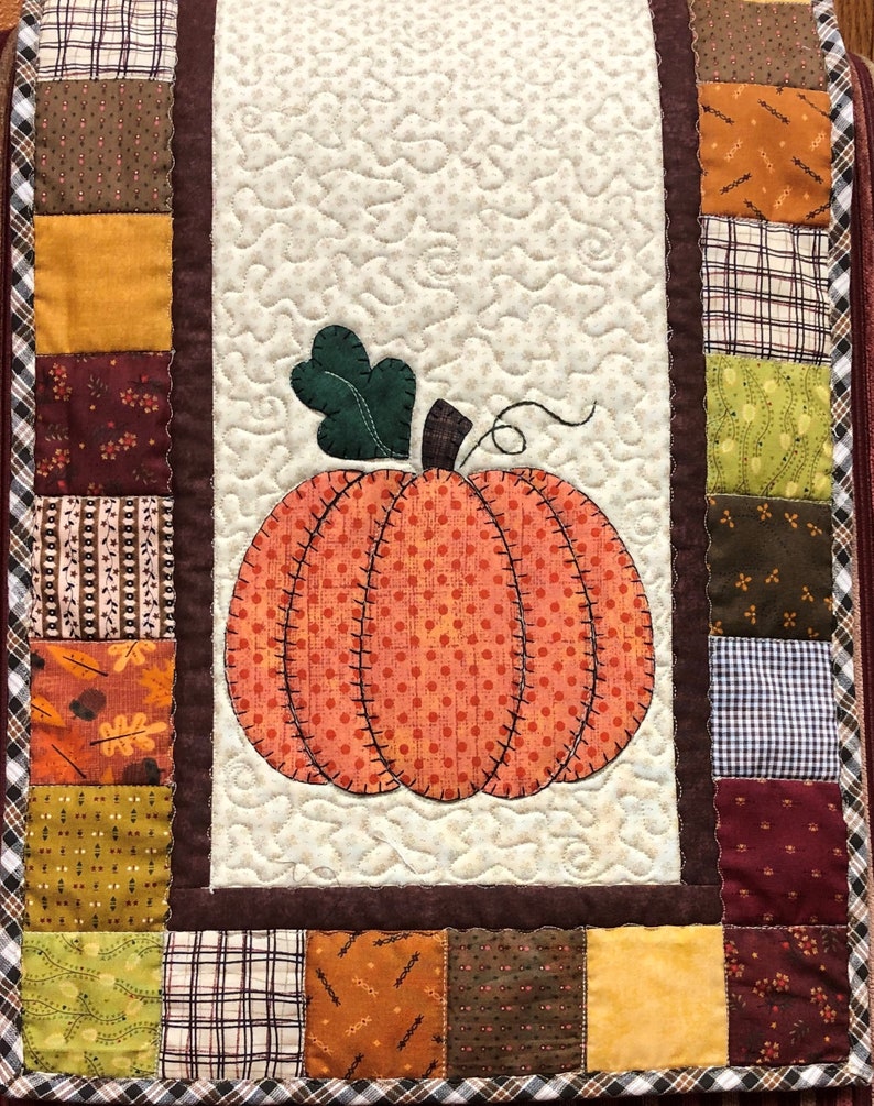 Pumpkin Applique Table Runner Pattern, Digital Download PDF - Etsy
