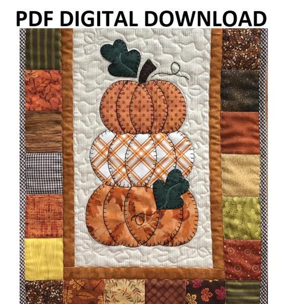 Stacked Pumpkin Applique Table Runner Pattern, Digital Download PDF - Etsy