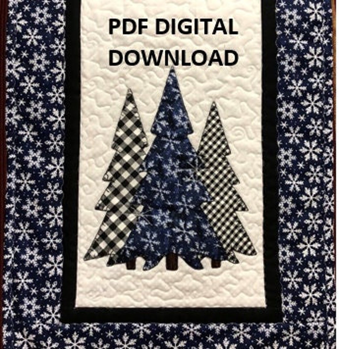 Winter Trees Table Runner Pattern PDF - Etsy