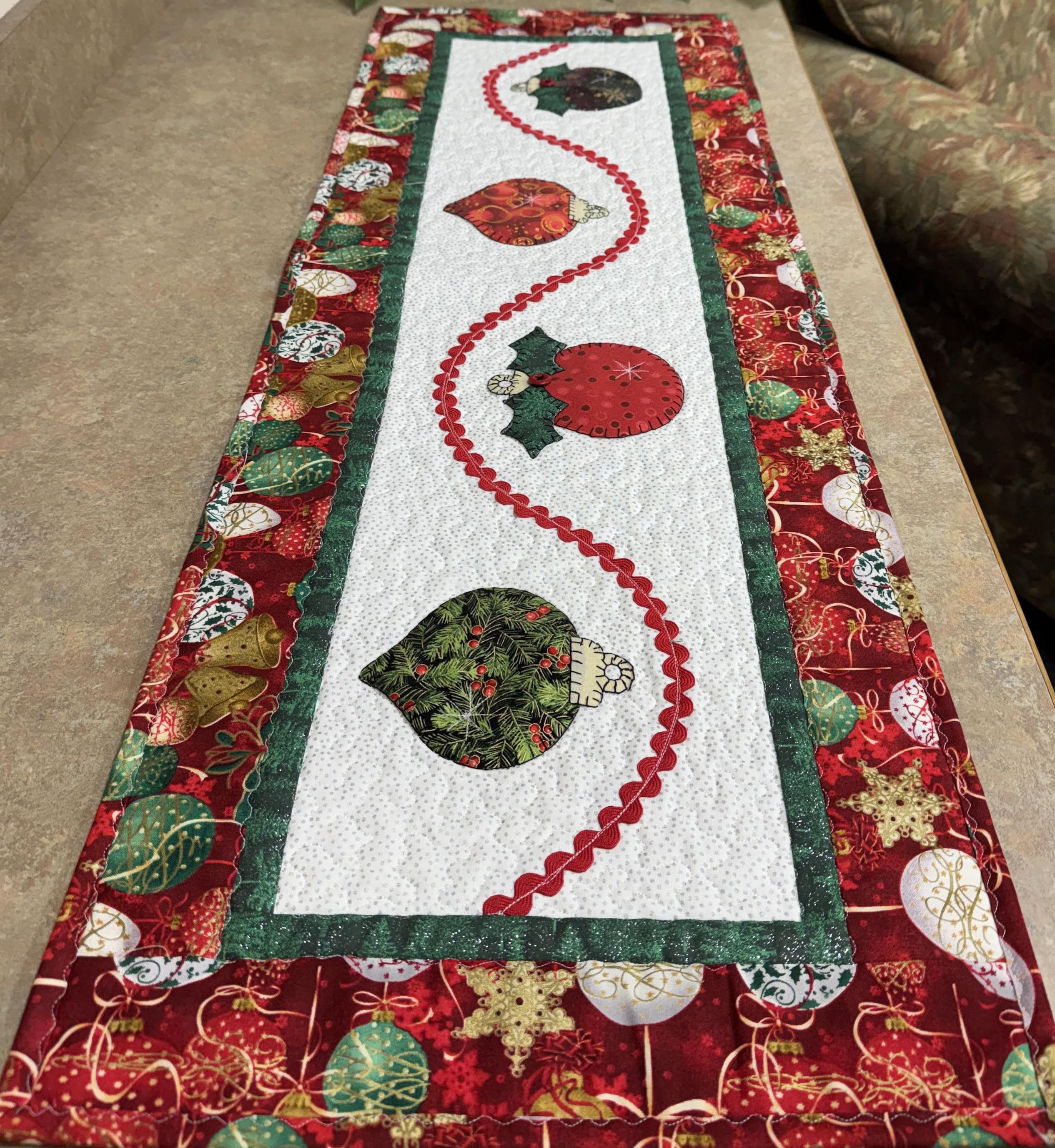 Ornament - Hand Applique Table Runner Pattern Digital Download PDF - Etsy