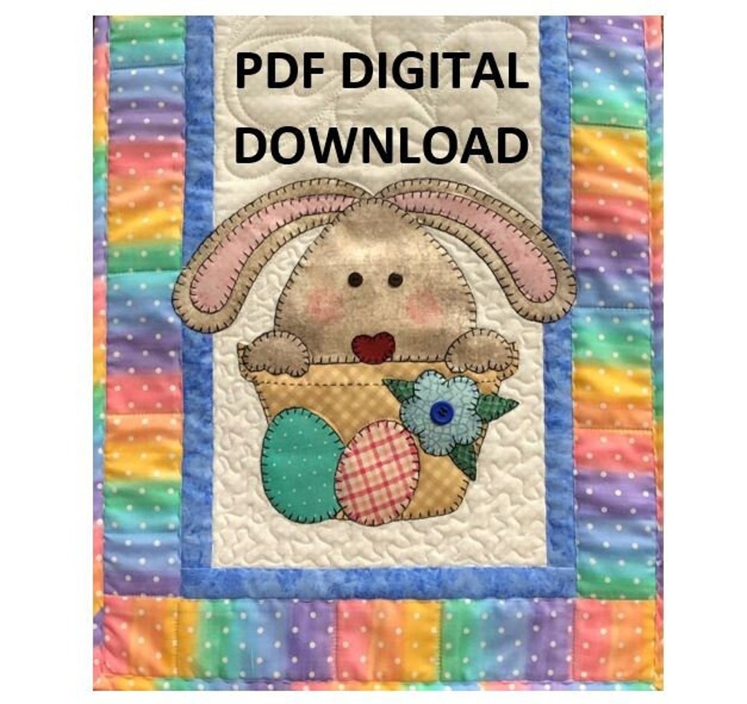 Easter Bunny Applique Table Runner Pattern PDF Digital Download - Etsy