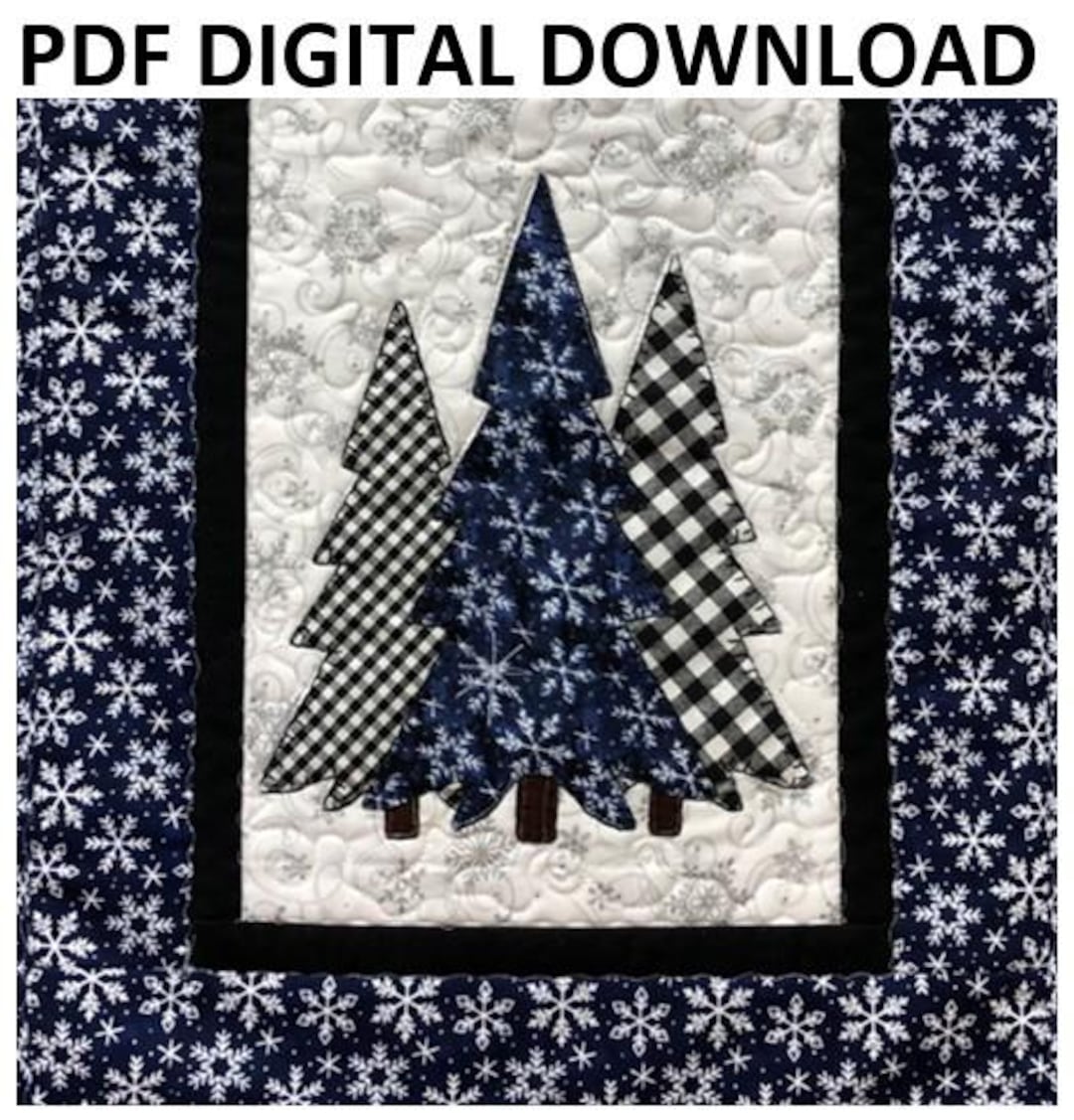 Winter Trees Table Runner Pattern PDF - Etsy