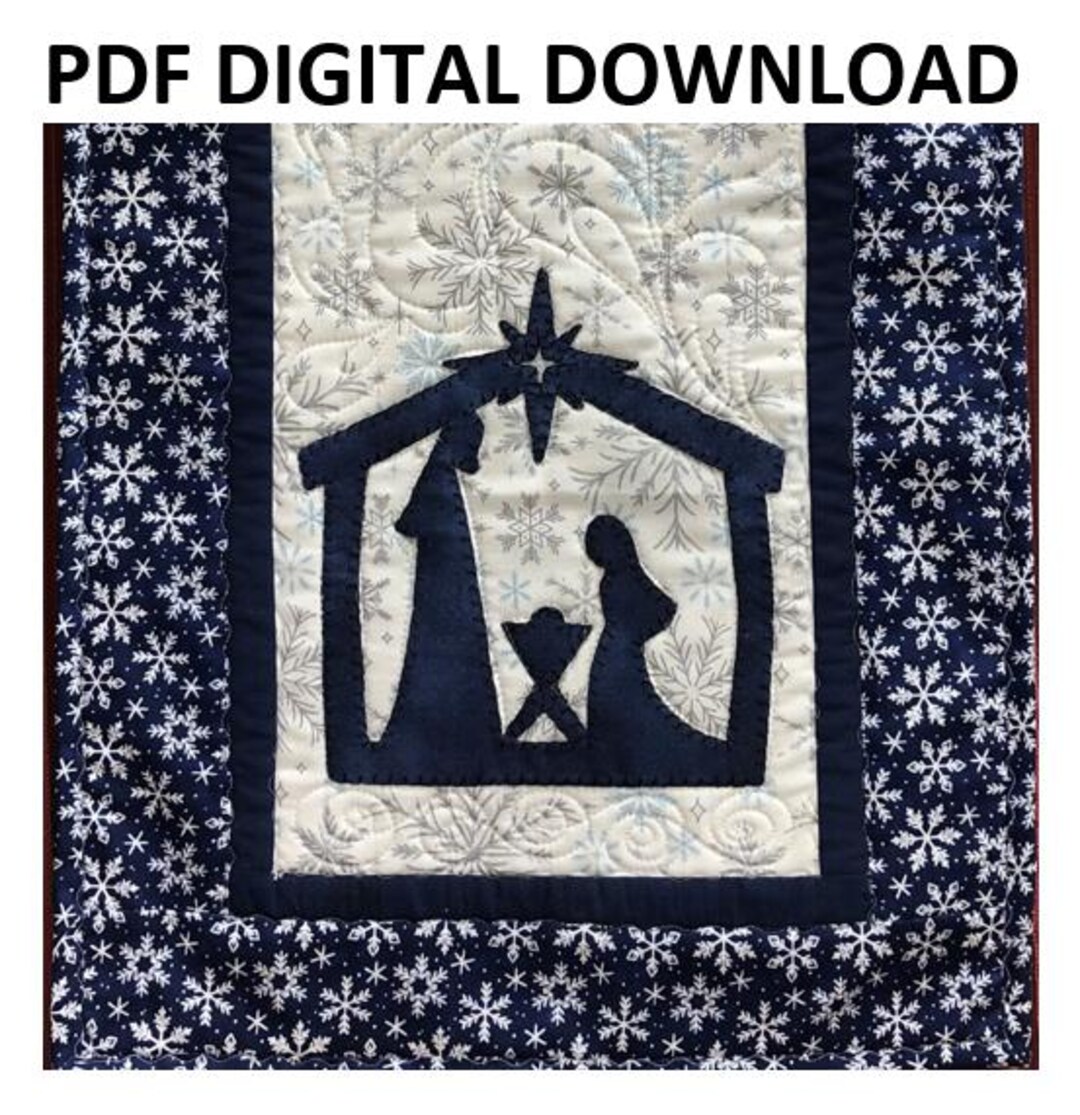 Nativity Applique Table Runner Pattern Digital Download PDF - Etsy