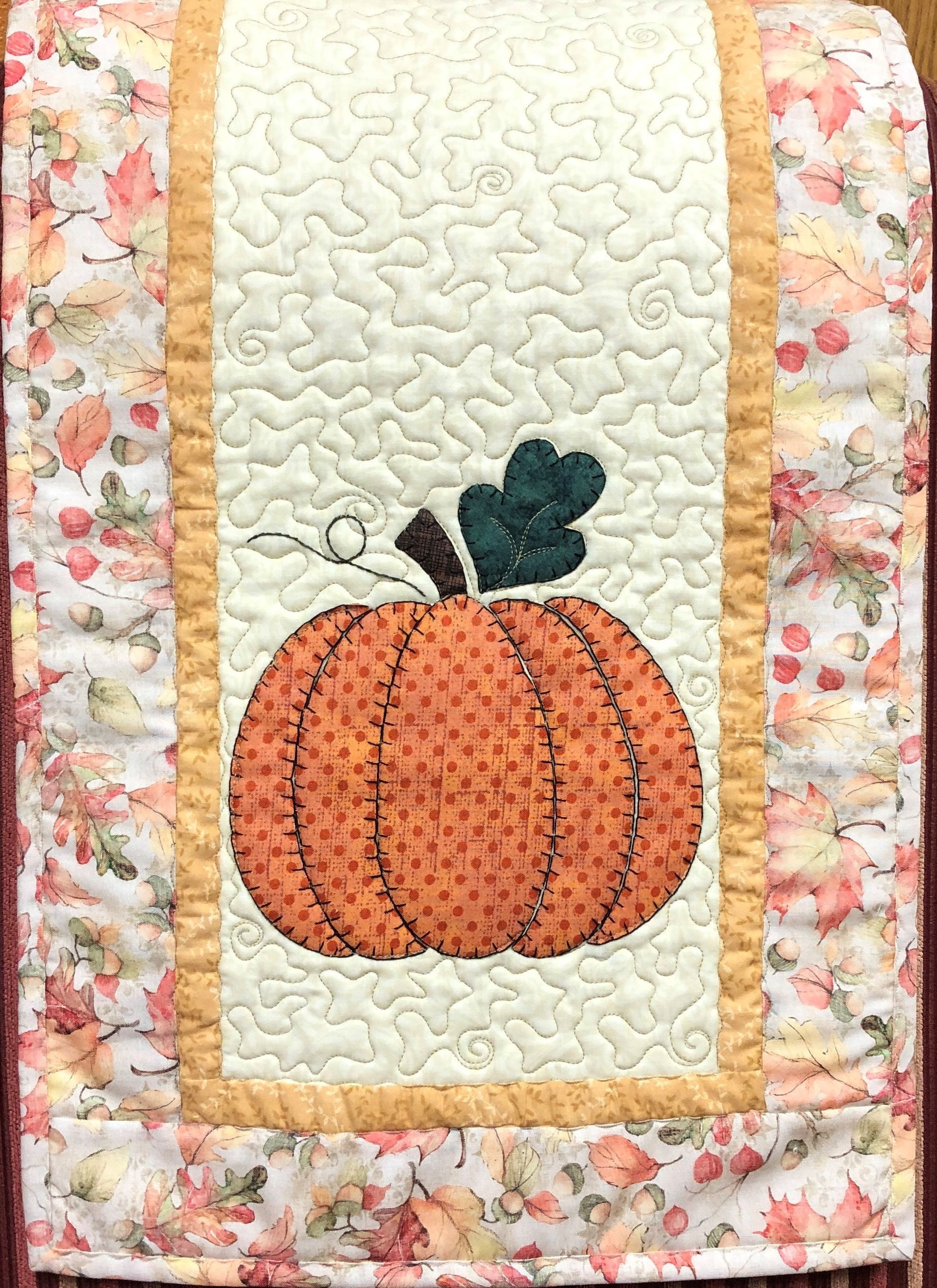 Pumpkin Applique Table Runner Pattern, Digital Download PDF - Etsy