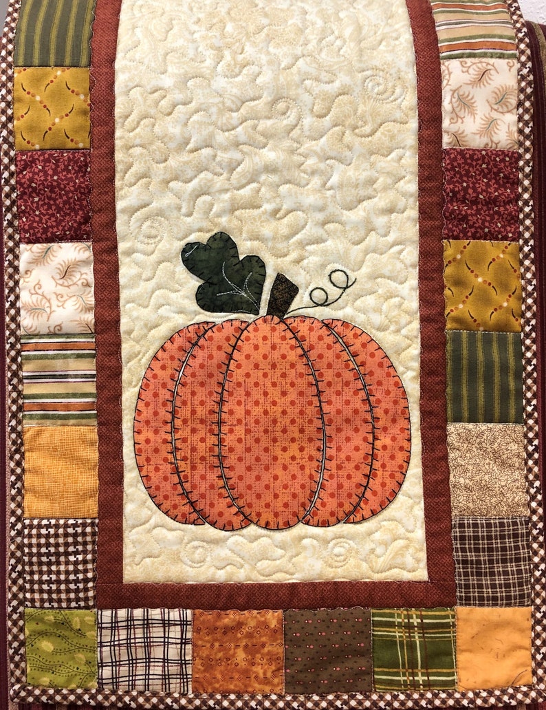 Pumpkin Applique Table Runner Pattern, Digital Download PDF - Etsy