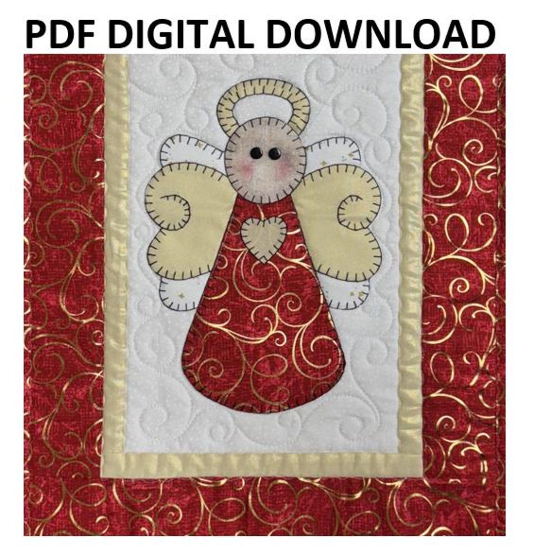 Angel Applique Table Runner Pattern, Digital Download PDF - Etsy