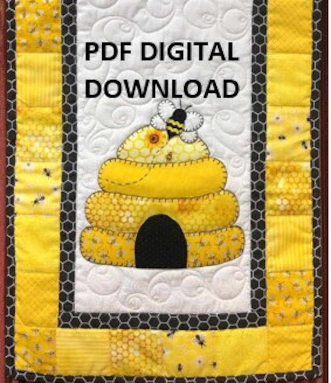Beehive Applique Table Runner Pattern PDF Digital Download - Etsy