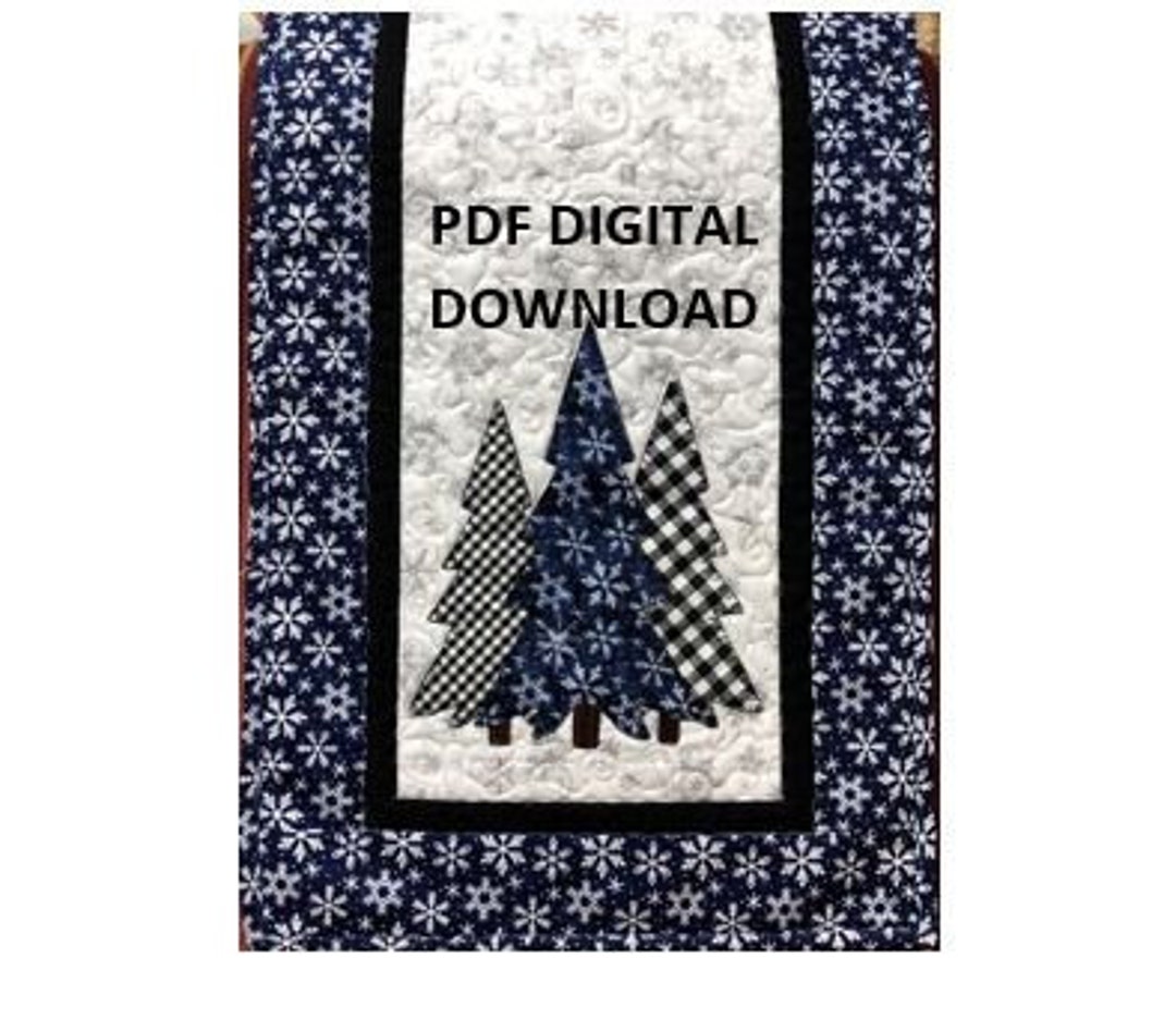 Winter Trees Table Runner Pattern PDF - Etsy