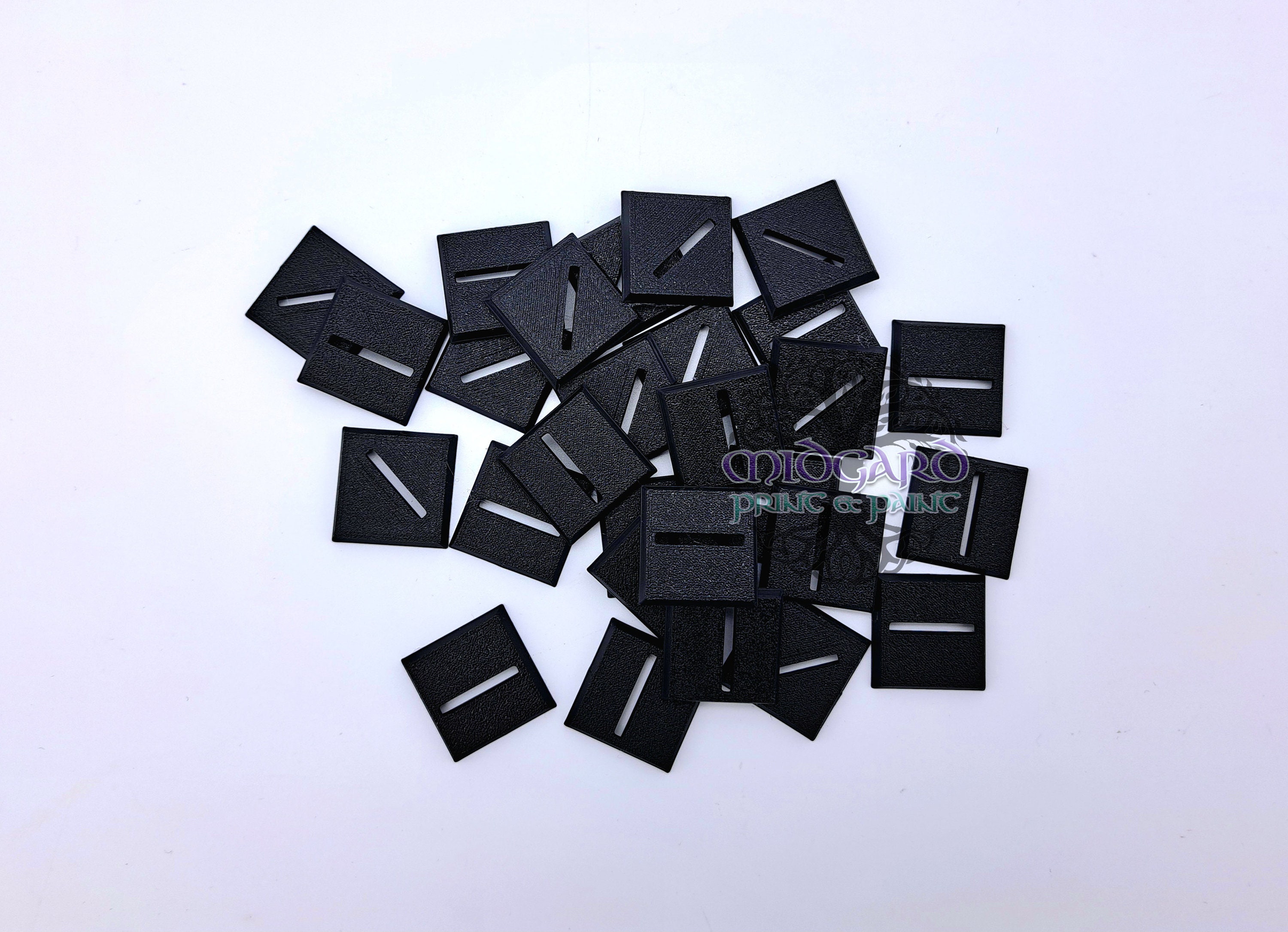 Wargaming 25x25 Slotted Square Miniature Base Suitable for Warhammer ...
