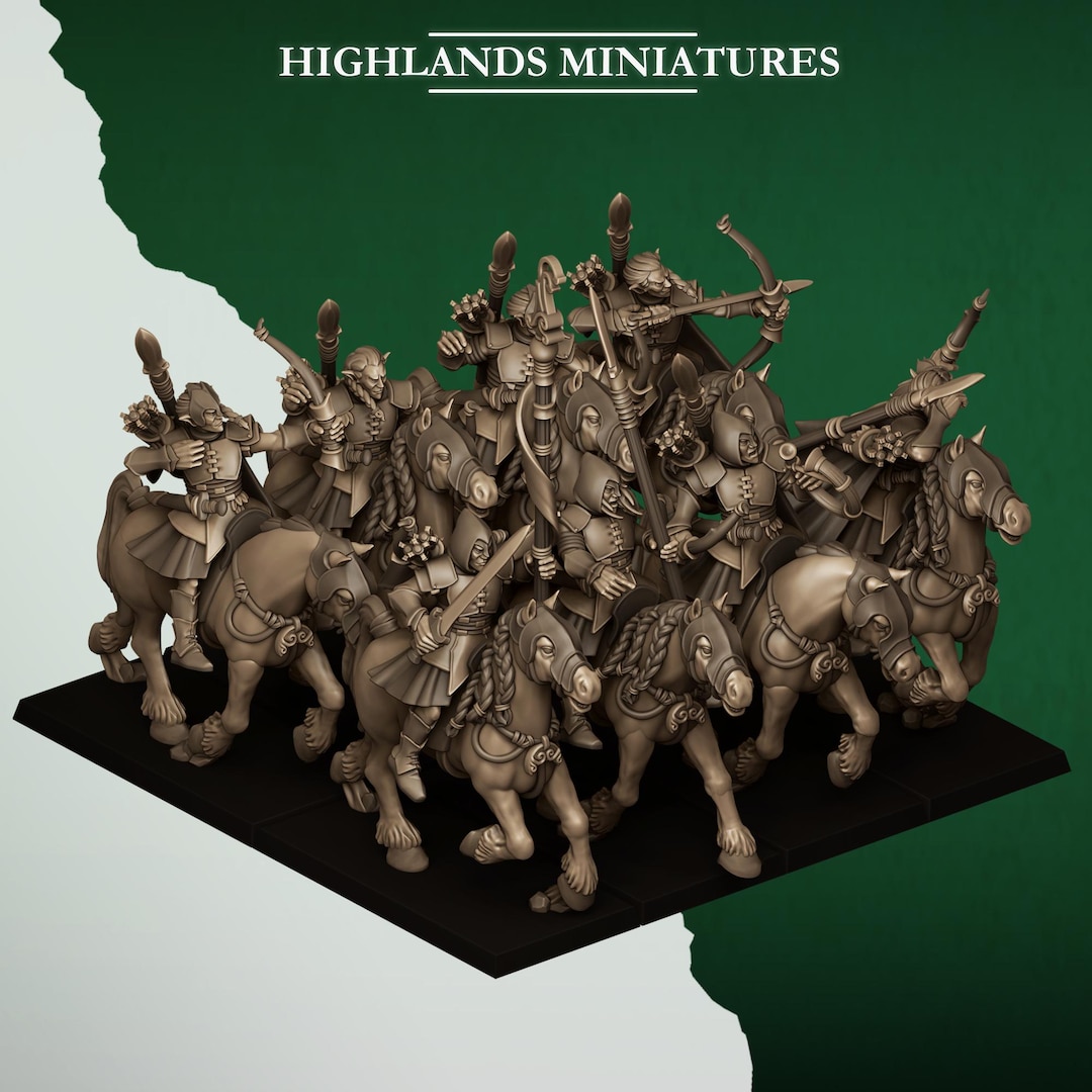 Feral Elves - Mounted Elven Archers 28/32mm Scale - Etsy
