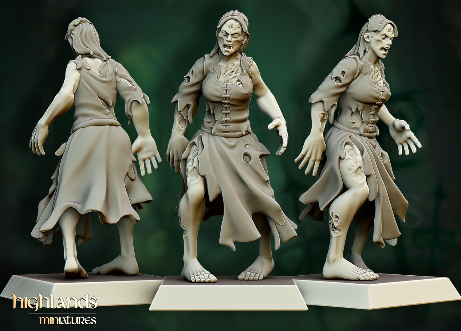 Undead - Zombie Villagers 28/32mm Scale - Etsy