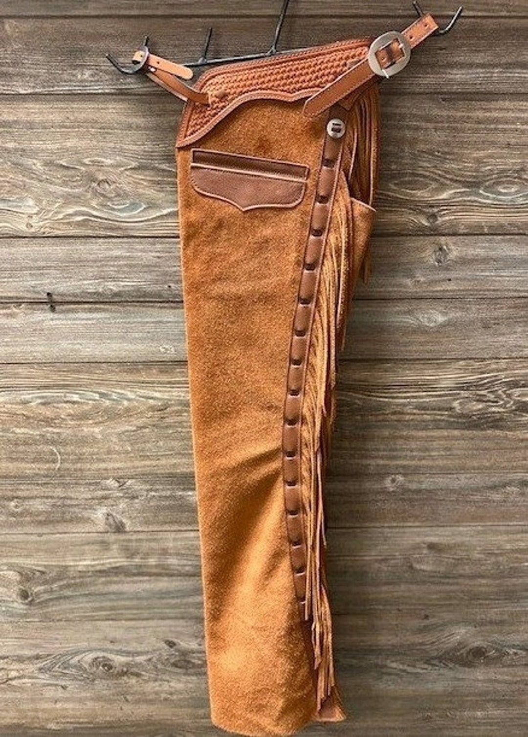 Native American Handmade Cowboy Style Suede Chap Leather Chap Pant ...